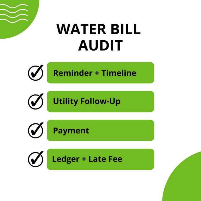 Water Bill audit steps | Epic Property Management